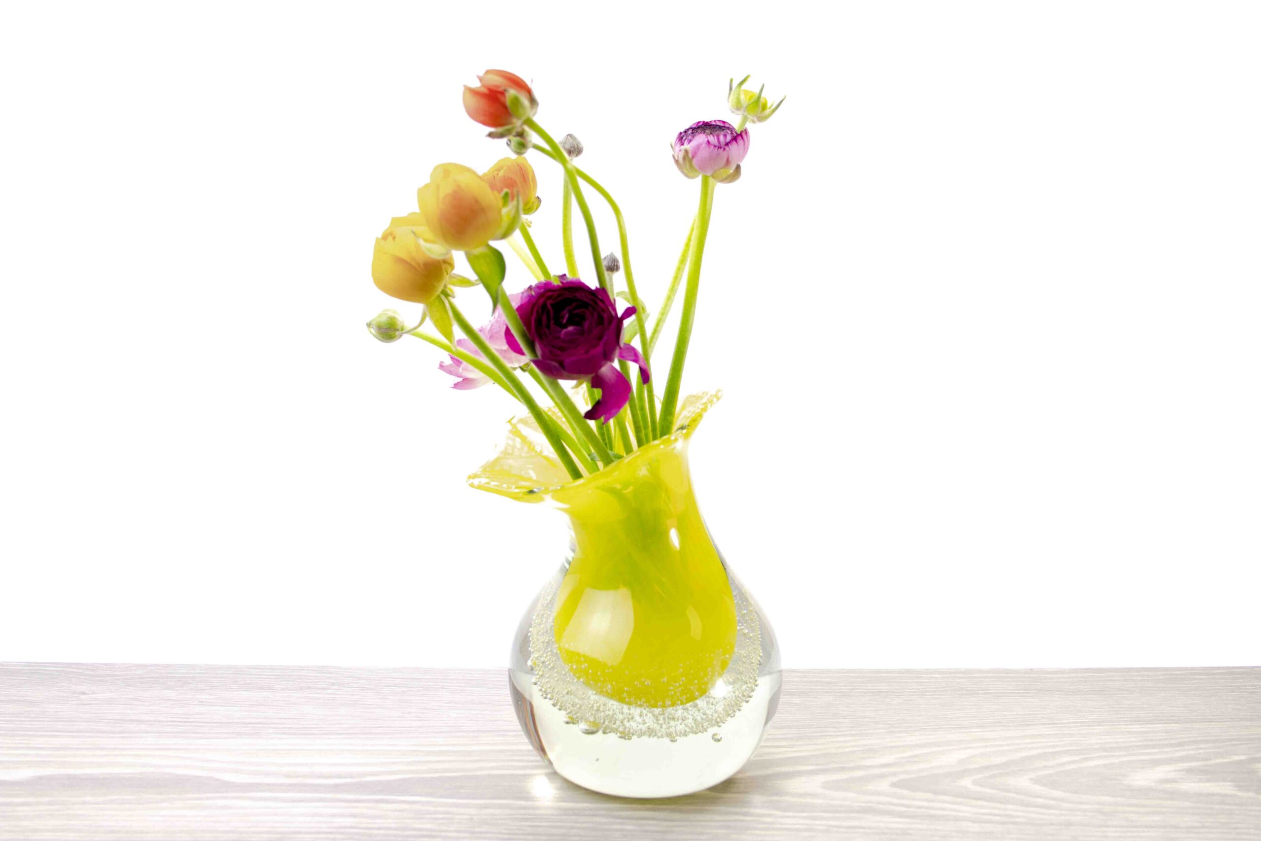 Luxe vaas | Bloemen vaas | Kleur | Geel - City of Glass