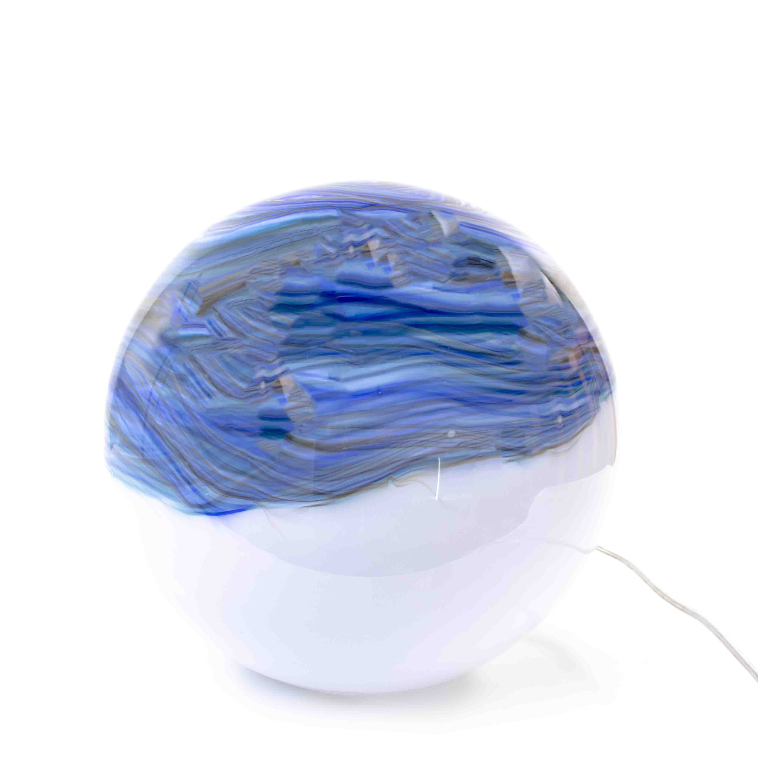 Glazen Lamp ''Ocean'' | Bol vorm | H30cm - City of Glass